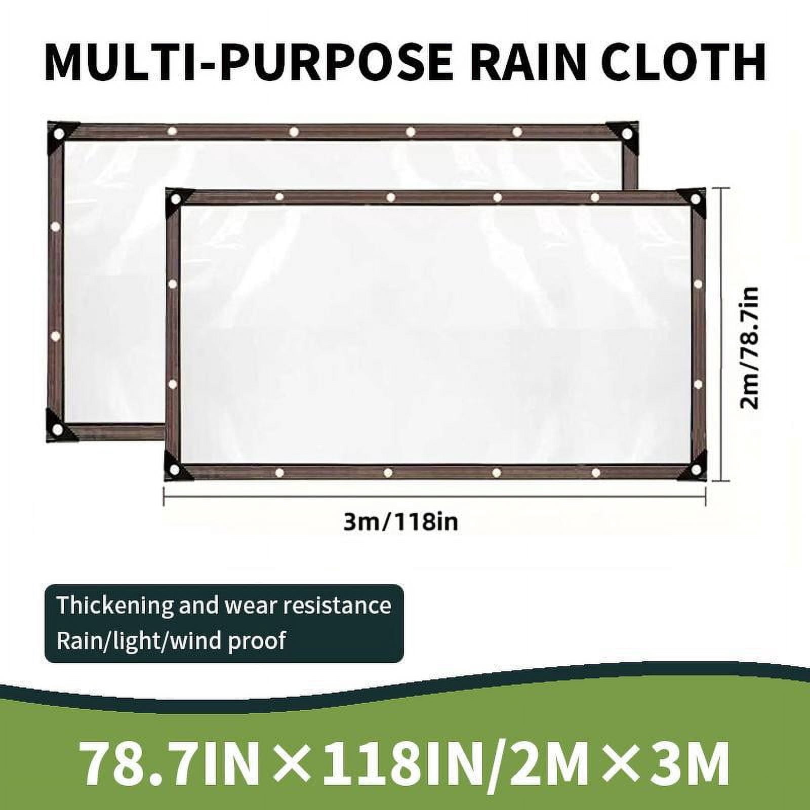 Heavy Duty Clear Waterproof Tarp 10×13FT，Multi-Purpose Protection ...