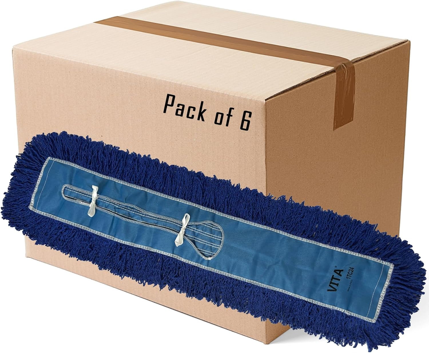 Heavy-Duty Closed-Loop Dust Mops - 6 Pack (Blue) - 18 Inch - Walmart.com
