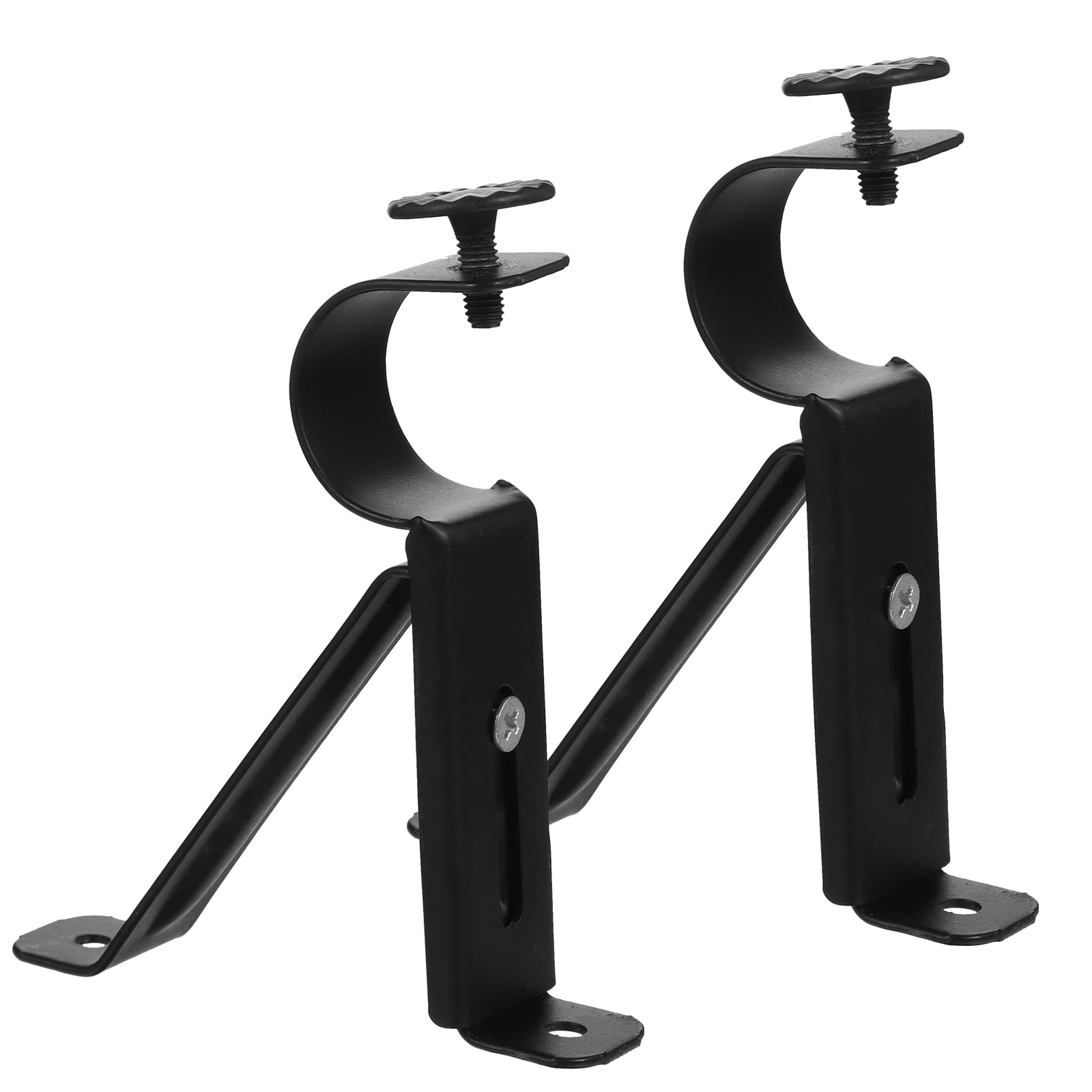 Heavy Duty Clothes Hanger 2 Pcs Curtain Rod Bracket Towel Hooks for ...