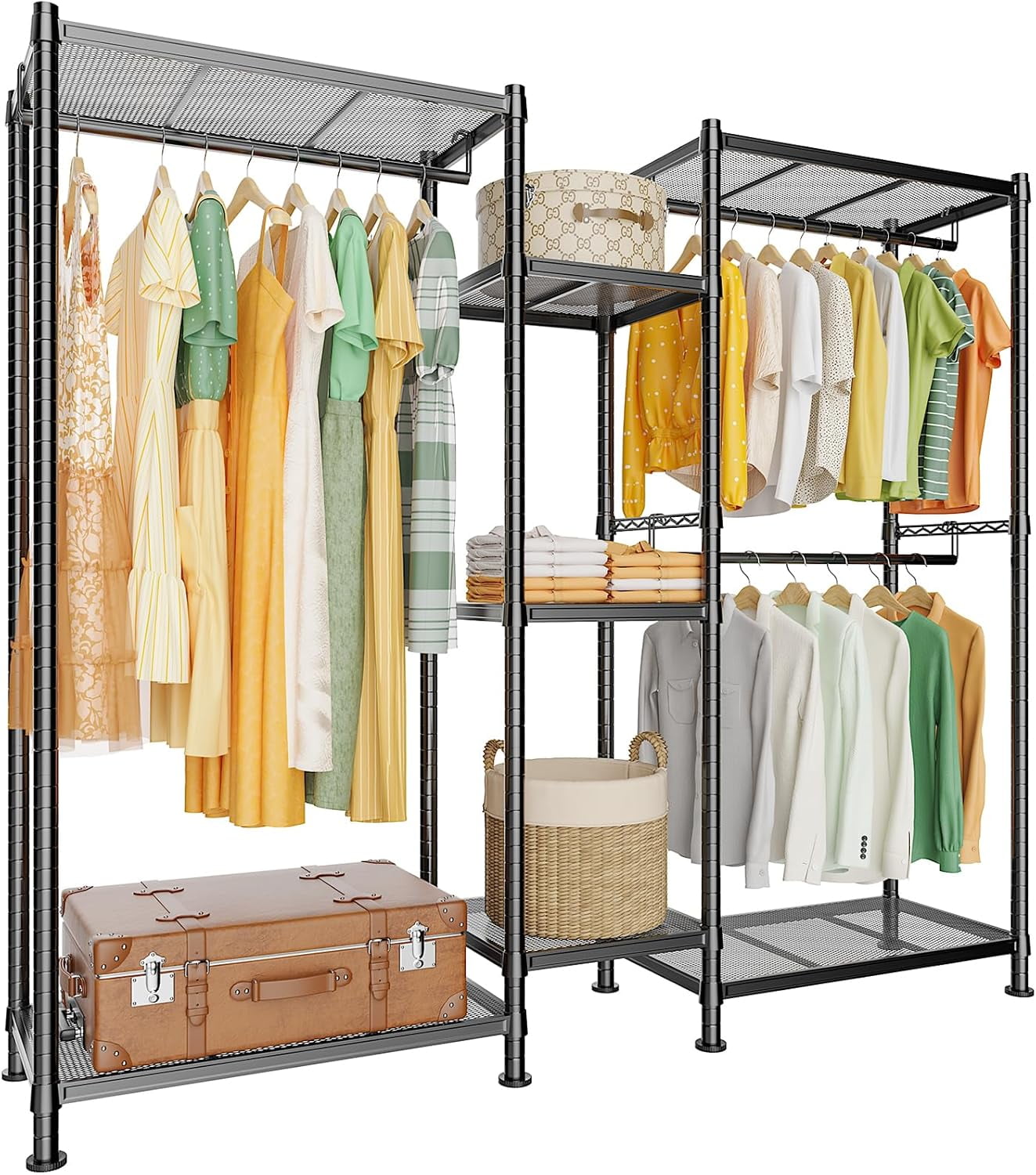 Heavy Duty Clothes Rack, G6M Garment Rack for Hanging Clothes, Portable ...
