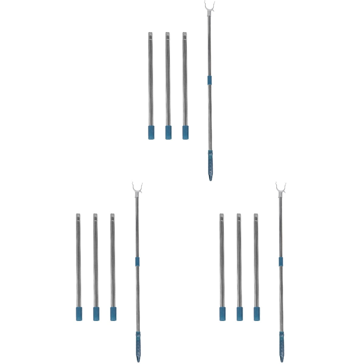 Heavy Duty Clothes Rack Hangers 3 Count Detachable Clothesline Rod ...