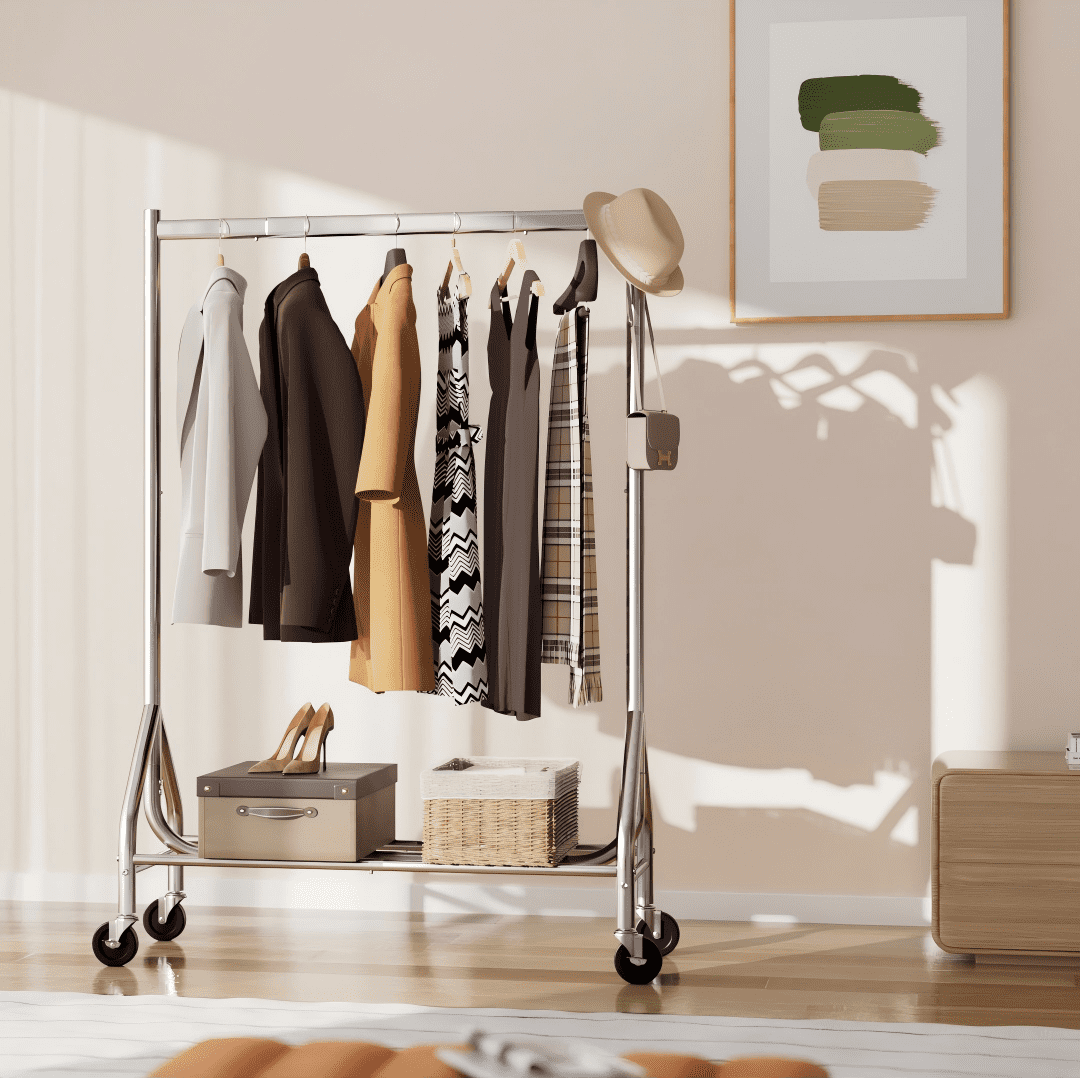 Heavy Duty Clothes Rack Load 420 LBS, Rolling Garment Rack with ...
