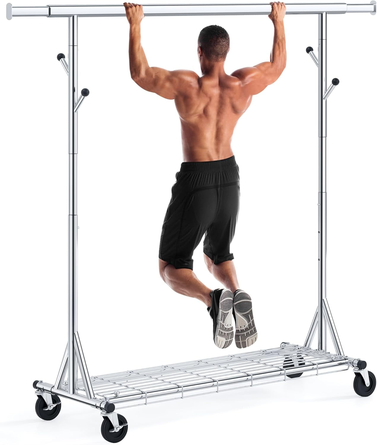 Heavy Duty Clothes Rack Load 480 LBS Metal Garment Rack Hang 200 pieces ...