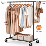 UNTIMATY Heavy Duty Clothes Rack for Hanging Clothes Adjustable Rolling ...