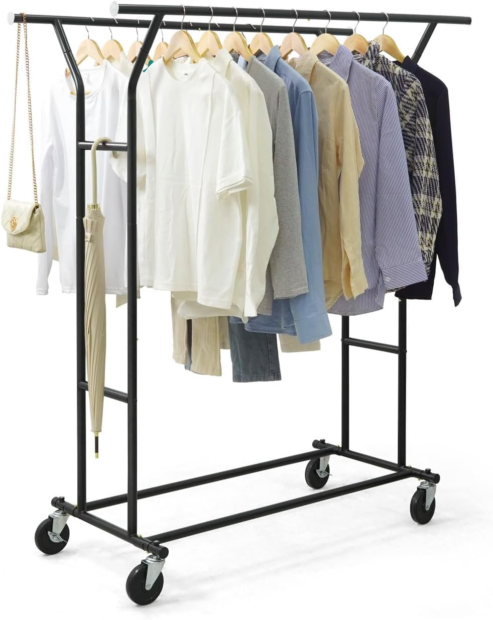 Heavy Duty Clothes RackCapacity Rolling Clothing Rack for Hanging ...