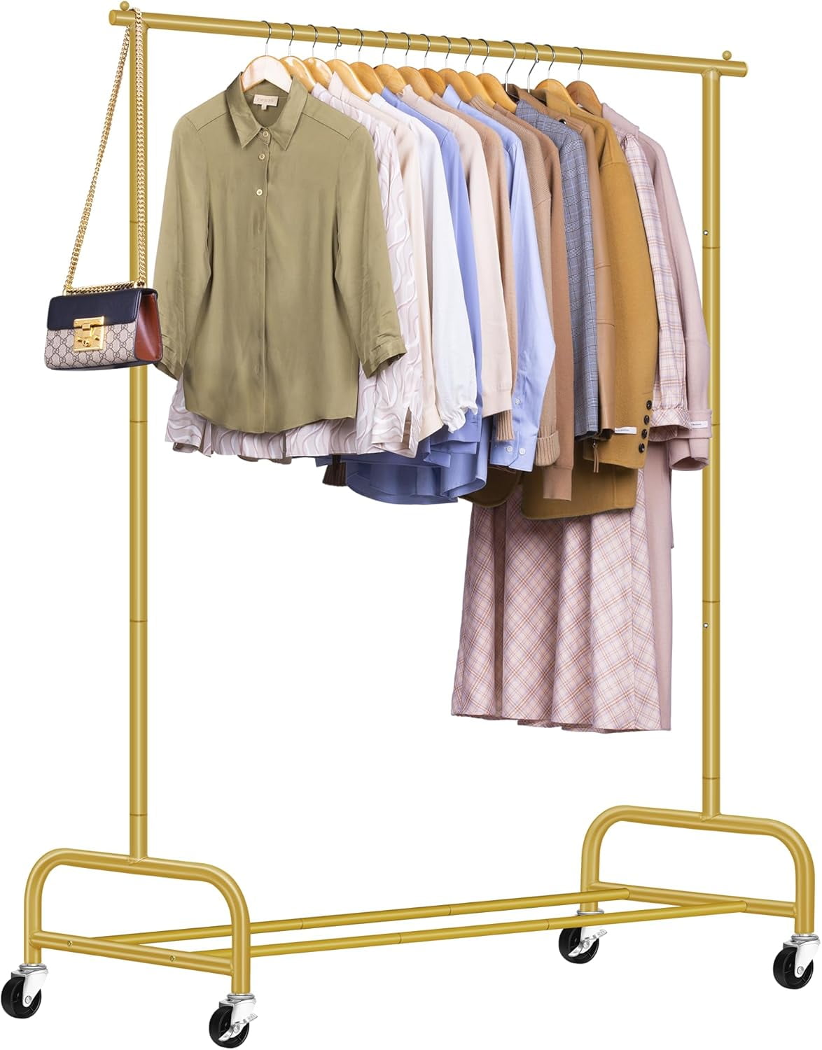 Heavy Duty Clothes Racks for Hanging Clothing Rack, 43" Wide Rolling ...