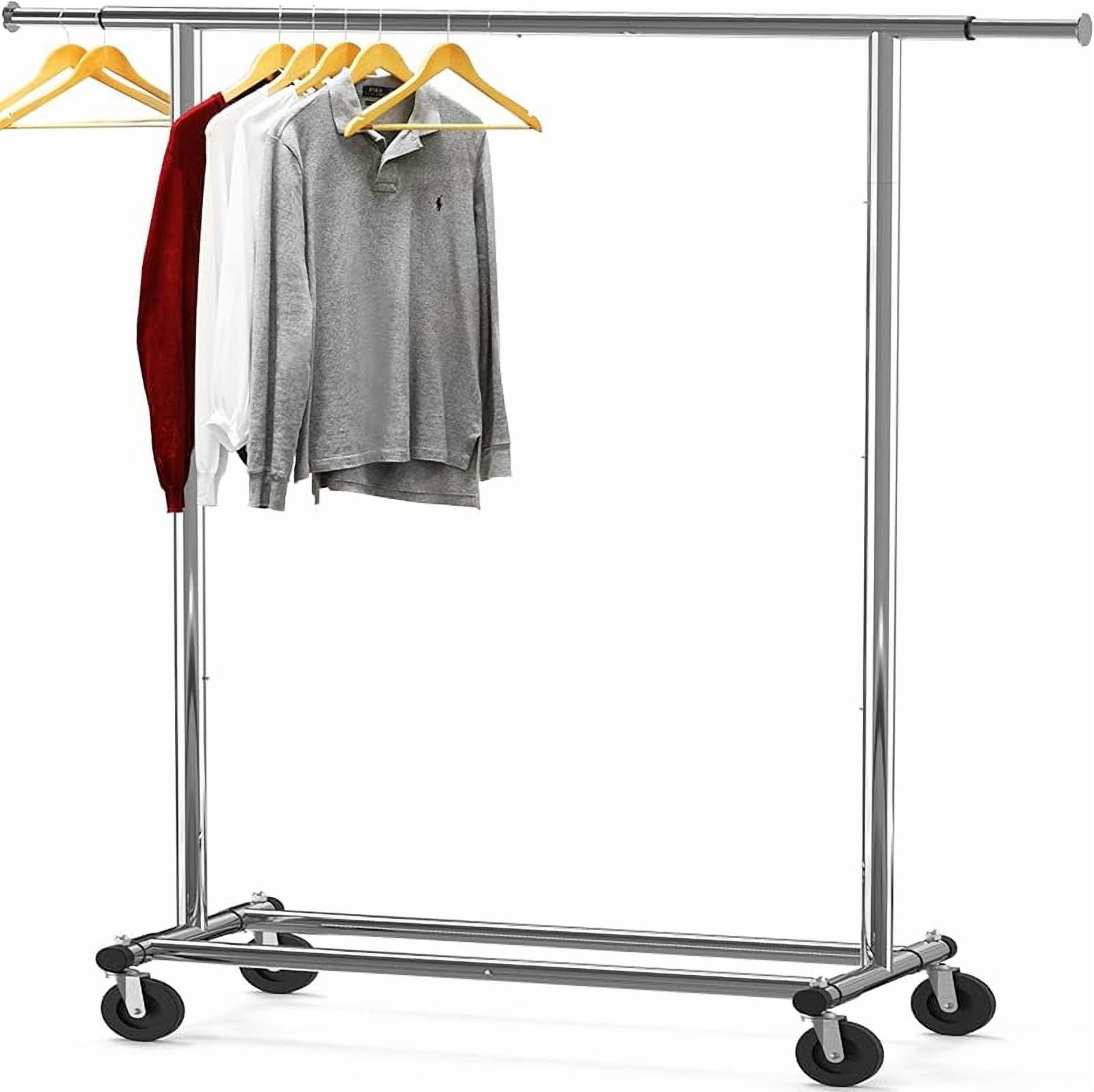 Heavy Duty Clothing Garment Rack, Holds Up to 150 lbs, 42 to 67 Inches ...