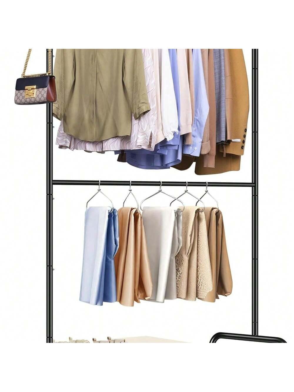 Heavy Duty Clothing Racks For Hanging Clothes Rack, 43" Wide Rolling ...