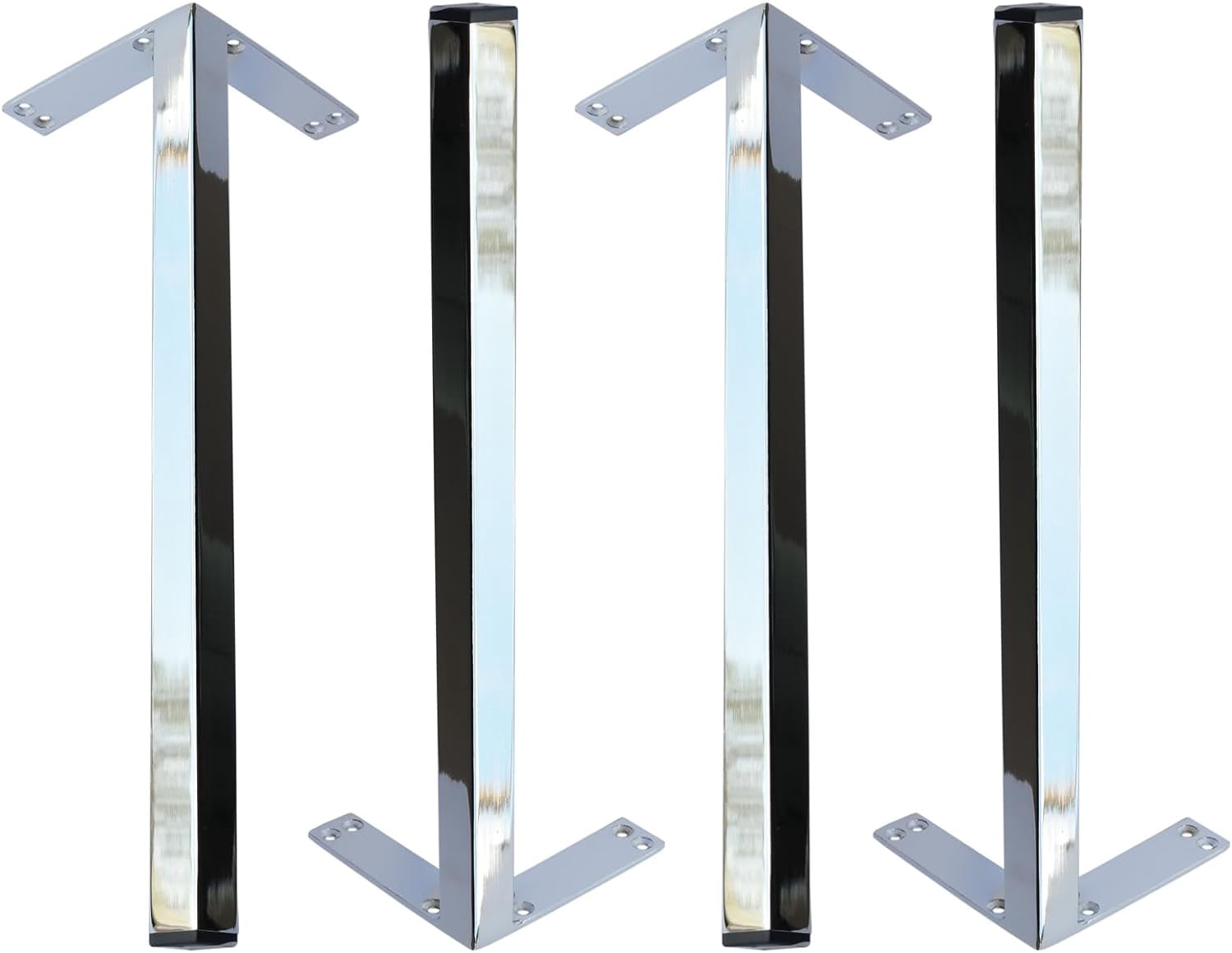 Heavy Duty Coffee Table Legs 16" H Chrome Table Feet DIY Replacement ...