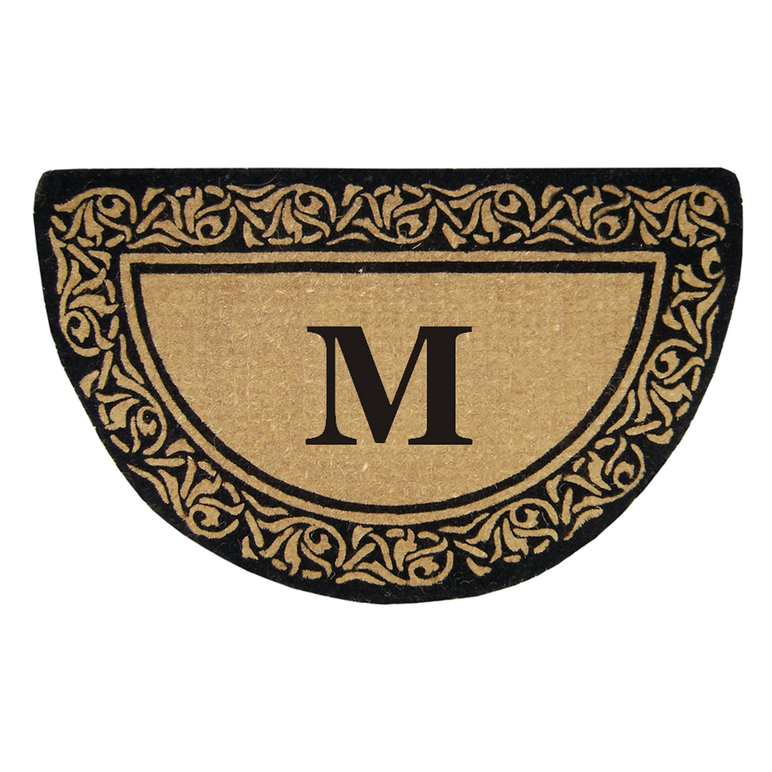 Heavy Duty Coir Door Mat Bella, Monogram M - 22" x 36" - Walmart.com