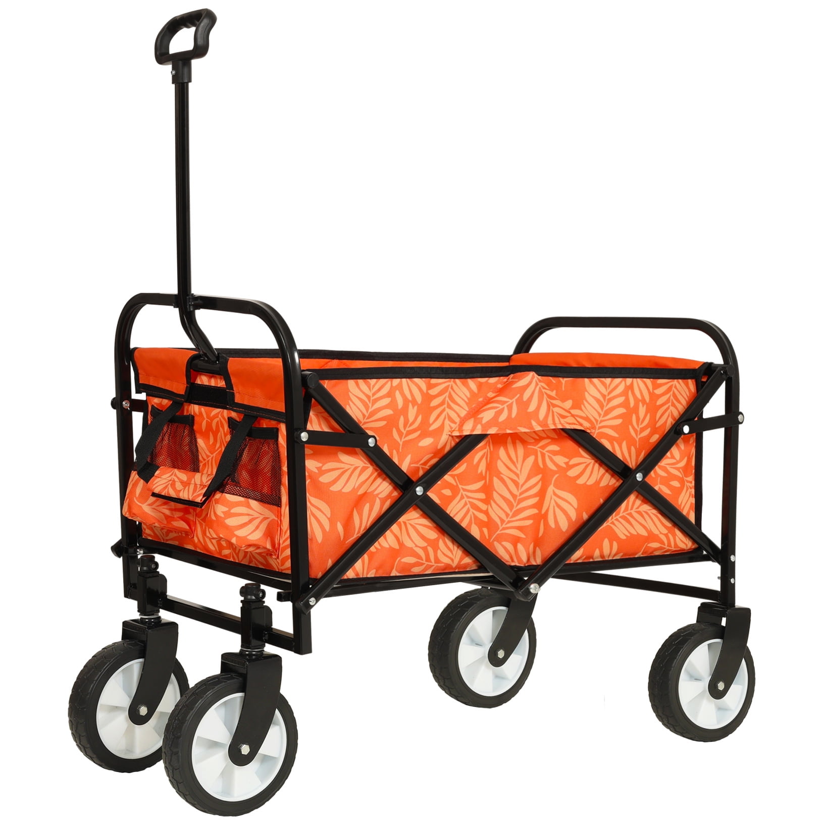 Heavy Duty Collapsible Folding Wagon with Swivel Wheels, Lightweight ...