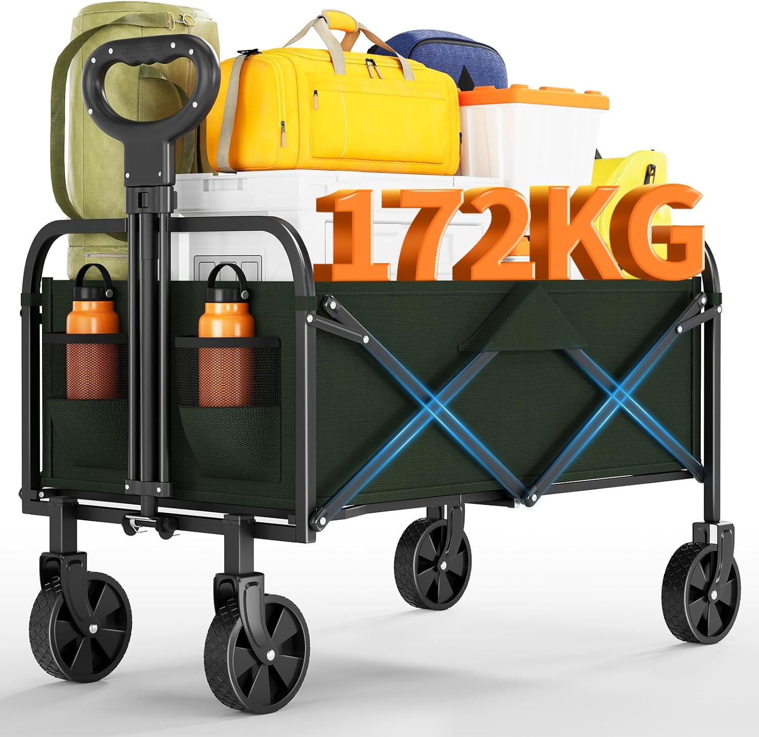 Heavy-Duty Collapsible Wagon with 380LB Capacity - All-Terrain Wheels ...
