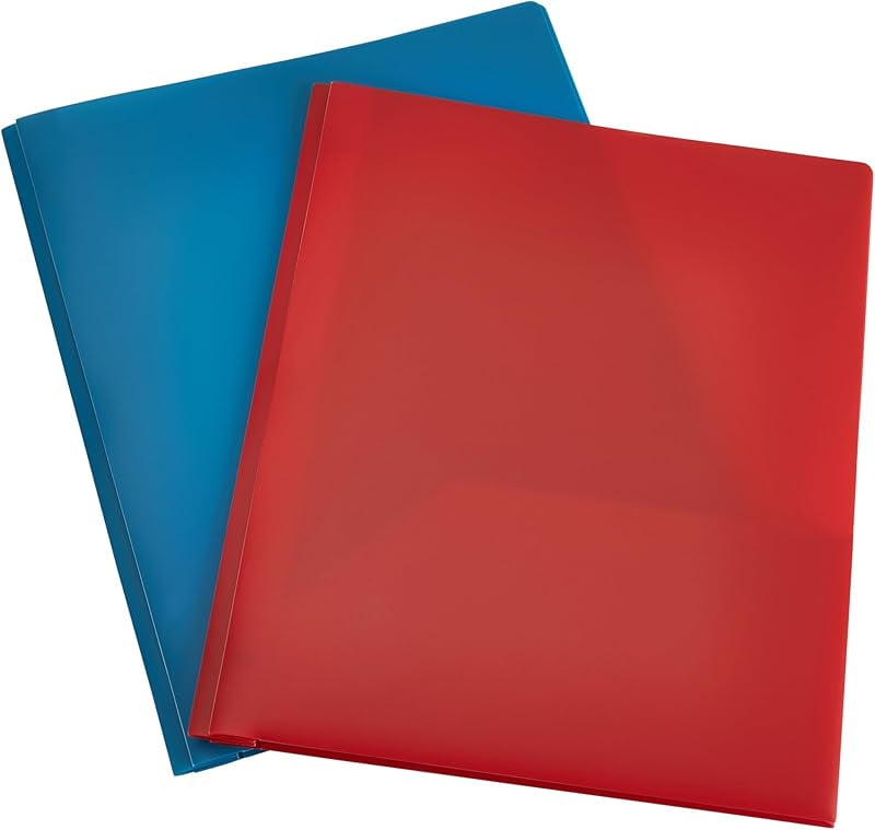 Heavy Duty Colorful Plastic Folders with 2 Pockets for Letter Size ...