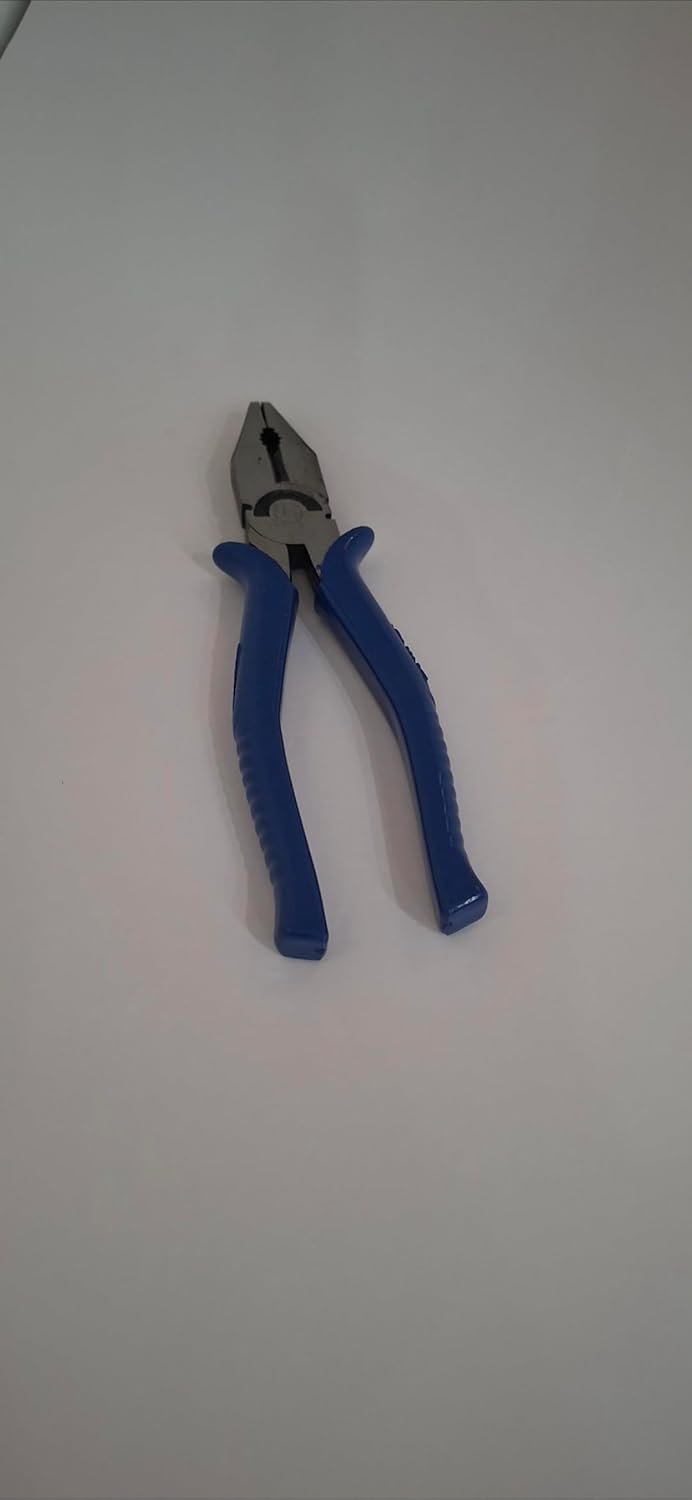 Heavy Duty Combination Pliers Blue Handle Steel Construction 8inch ...