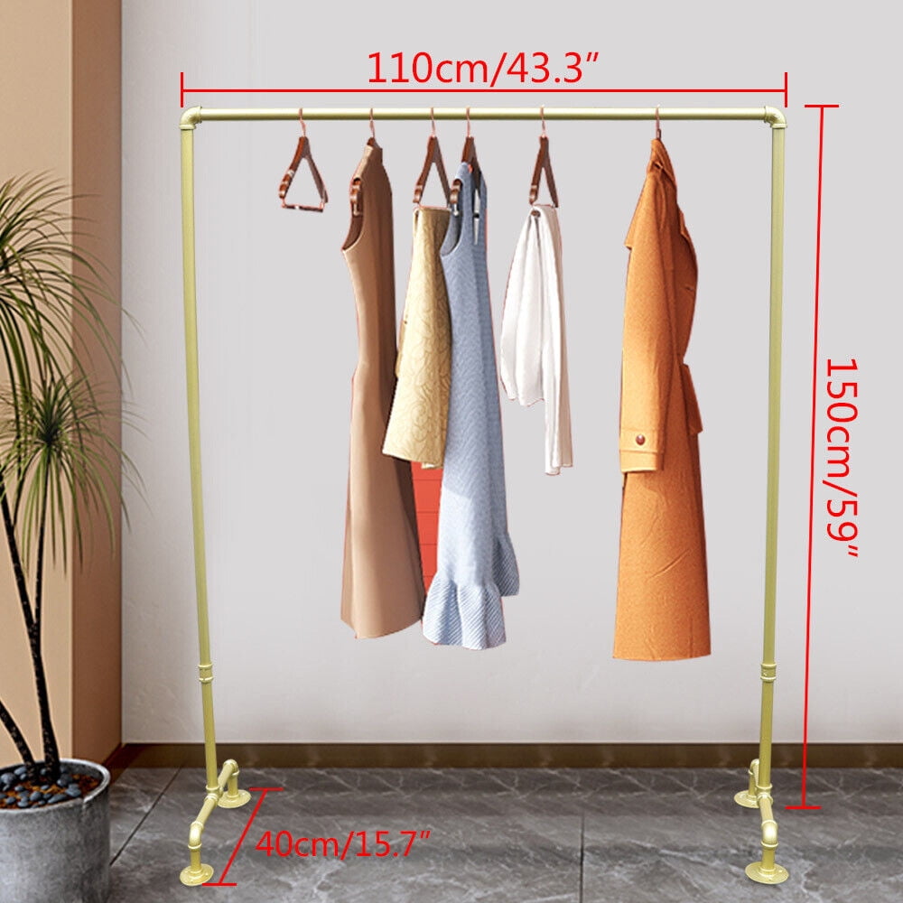 Heavy Duty Commercial Clothing Garment Rack Single Bar Metal Clothing ...