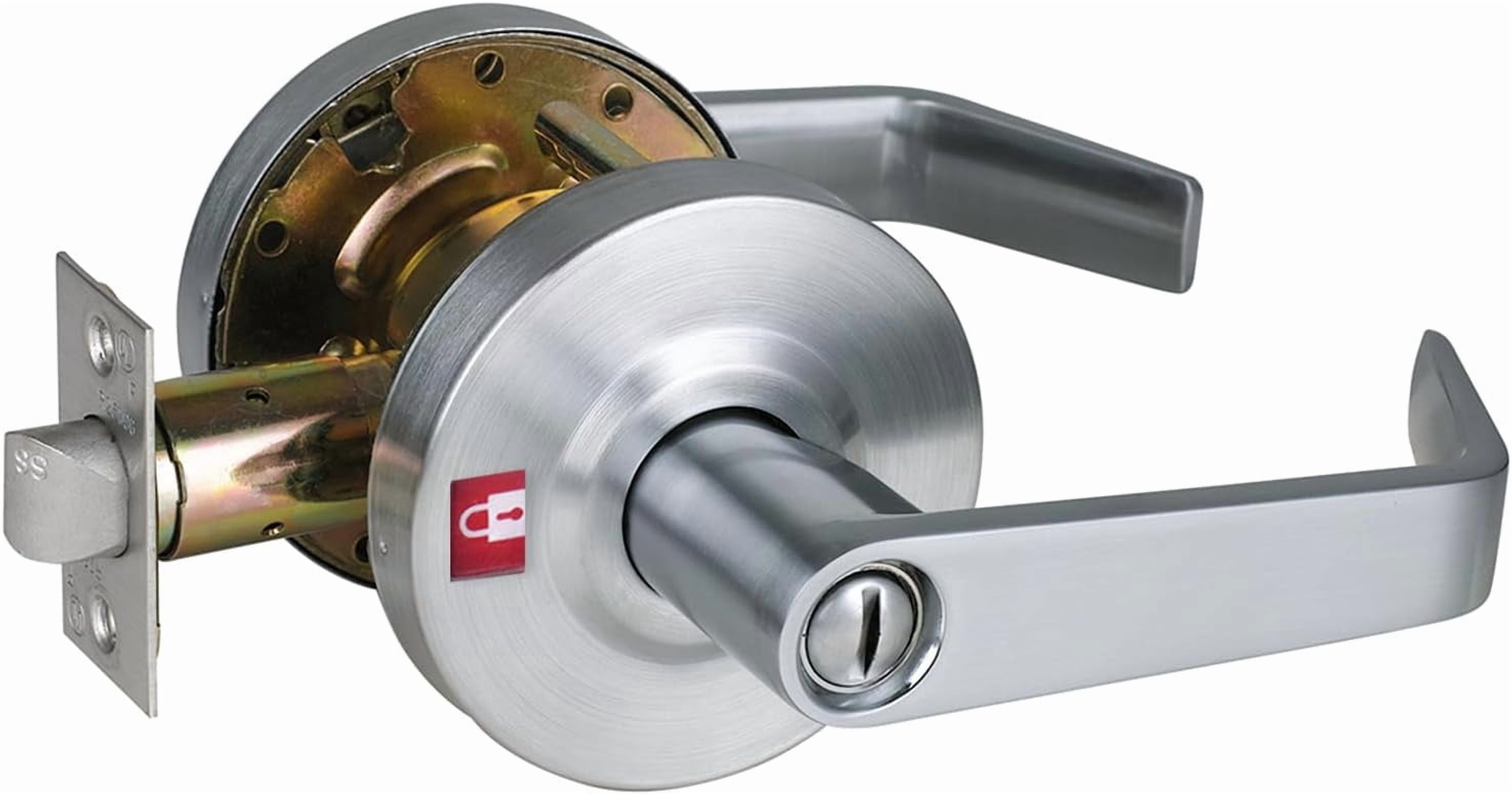 Heavy Duty Commercial Grade 2 Privacy Door Lever, Satin Chrome Finished ...