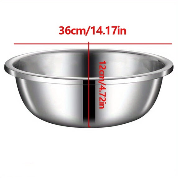 Heavy-Duty Commercial-Grade 403 Stainless Steel Mixing Bowl, Large ...