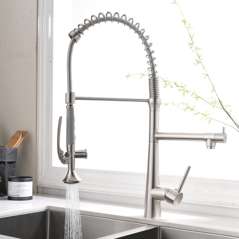 Heavy Duty Commercial Style Kitchen Sink Faucet, Single Handle Pre ...