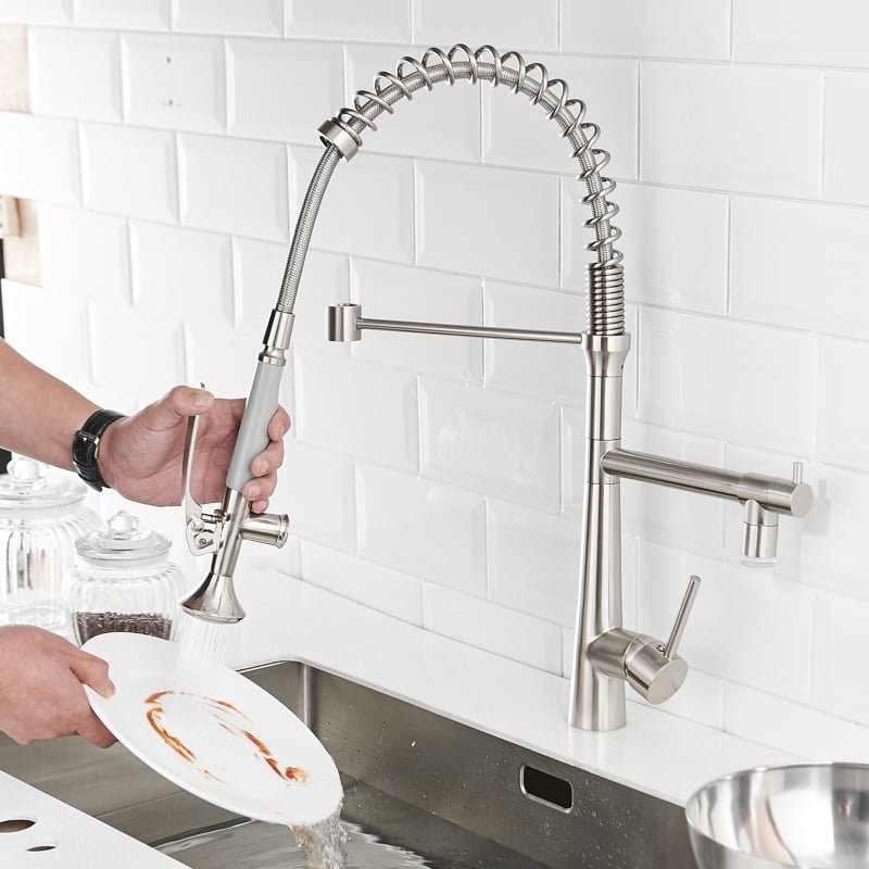 Heavy Duty Commercial Style LEDKitchen Sink Faucet, Single Handle Pre ...