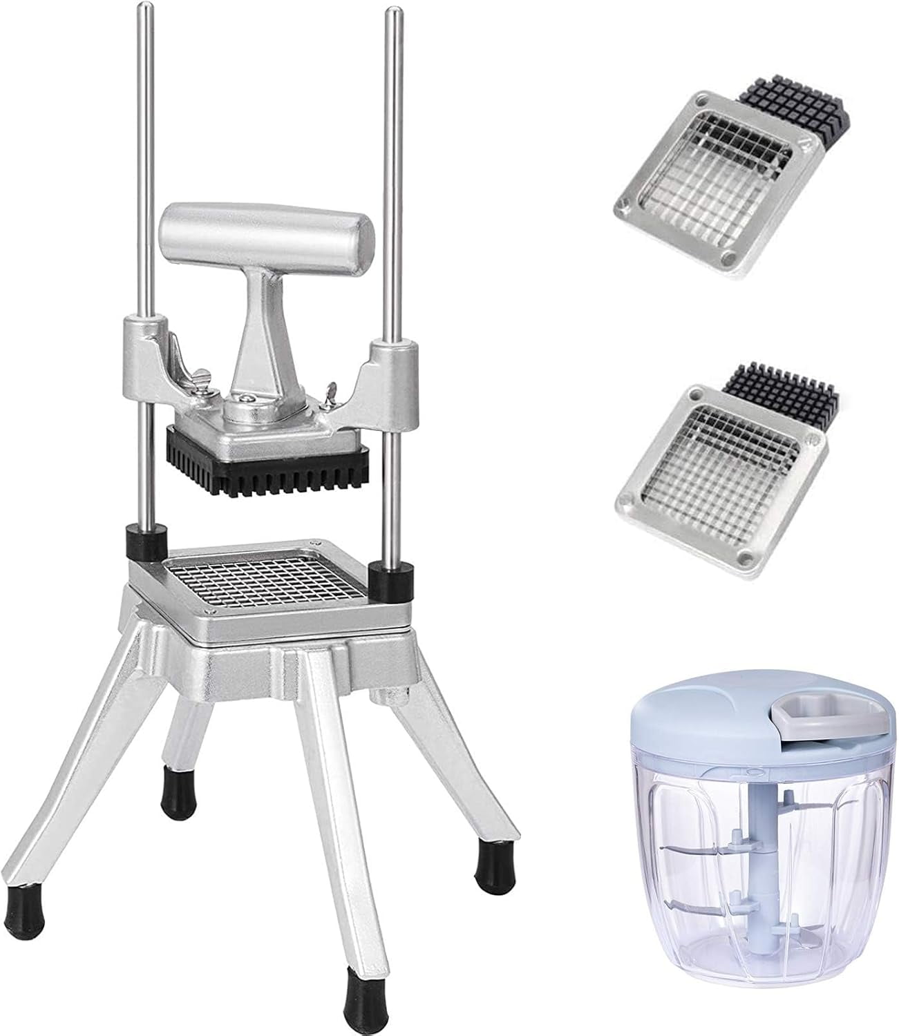 Heavy Duty Commercial Vegetable Fruit Chopper with 1/4"&3/8" Blade ...