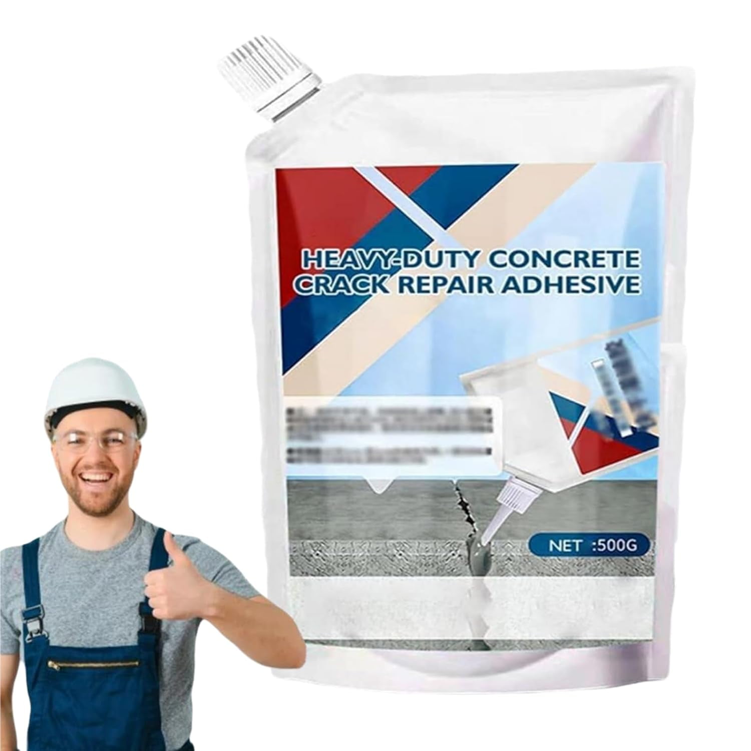 Heavy-Duty Concrete Crack Repair Adhesive, 200/500g, Quick Drying ...
