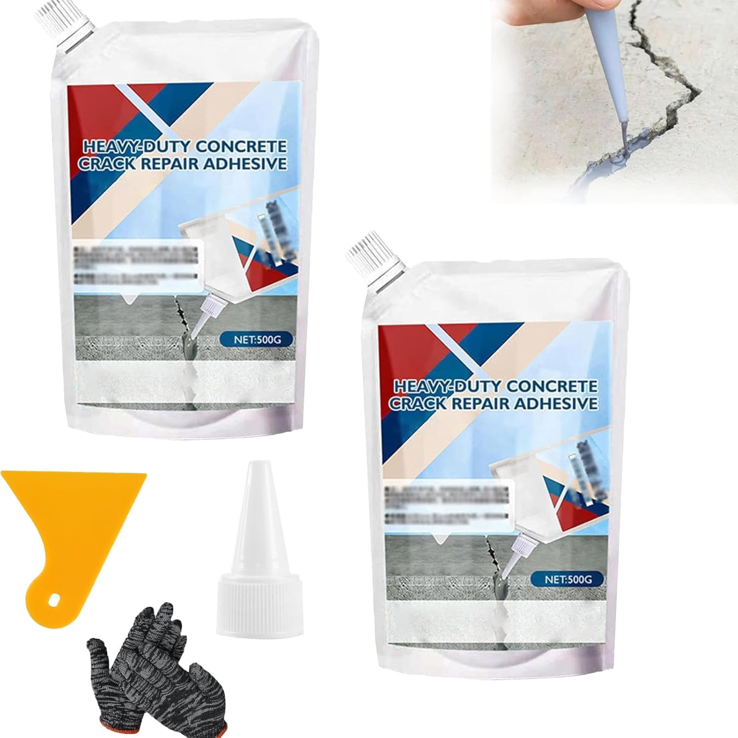 Heavy-Duty Concrete Crack Repair Adhesive, Magic Crack Filler for ...