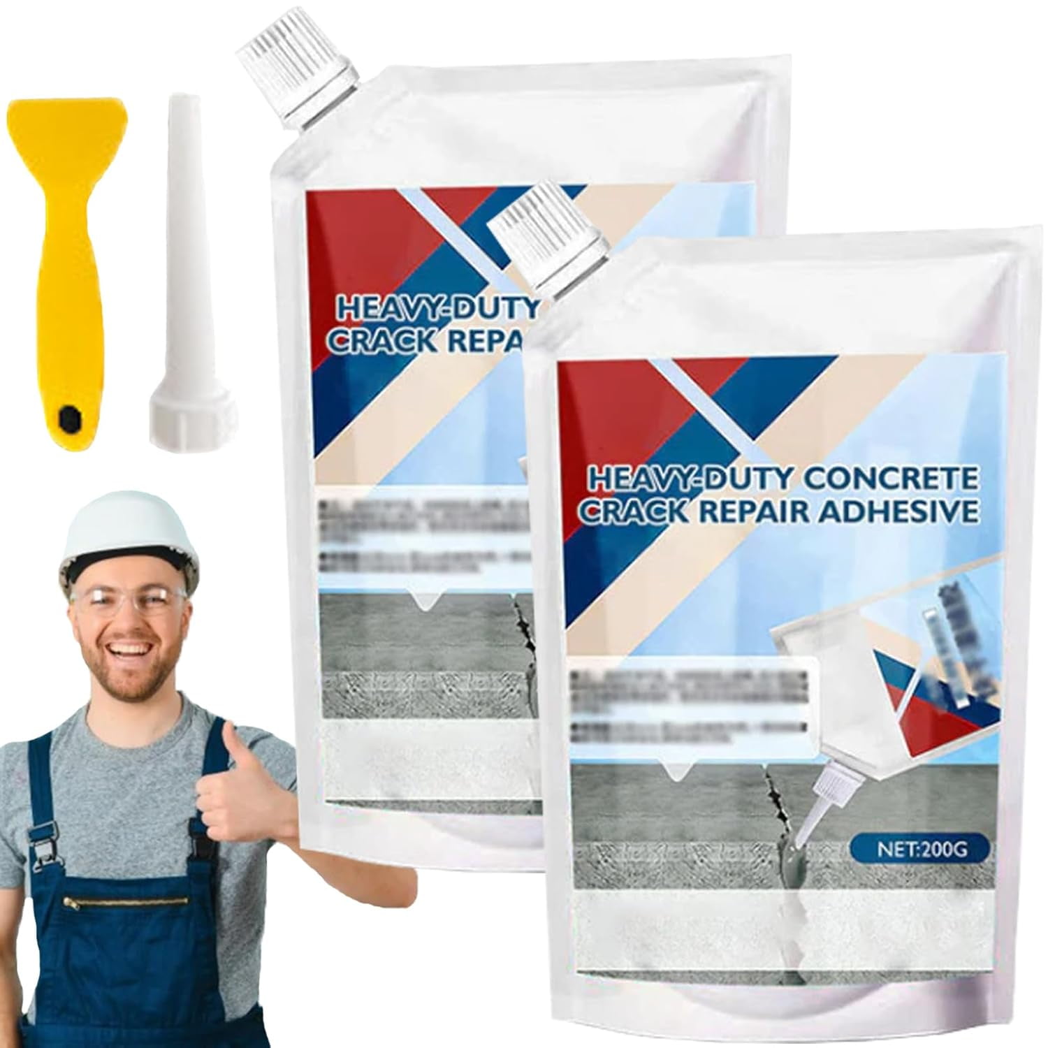 Heavy-Duty Concrete Crack Repair Adhesive, Self Leveling Concrete Crack ...