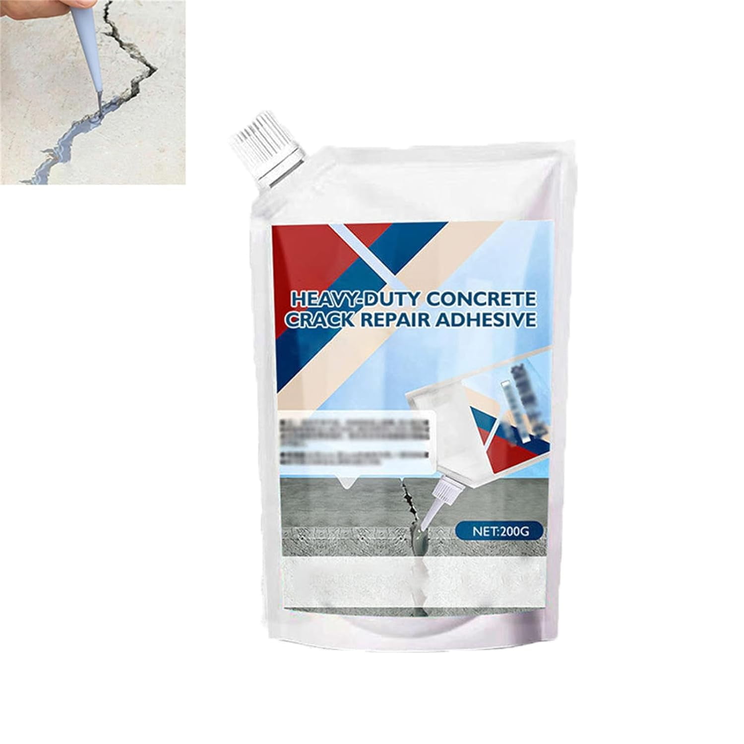 Heavy-Duty Concrete Crack Repair Adhesive, Weather-Resistant Concrete ...