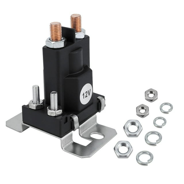 Heavy Duty Continuous Duty Solenoid Relay, 12V Battery Isolator with 4 ...