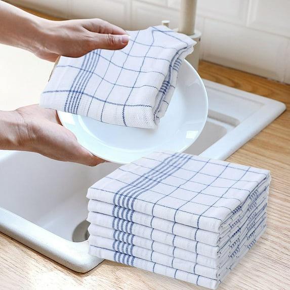 Heavy Duty Cotton Dish Towels, Absorbent Kitchen Towel Set for Washing ...