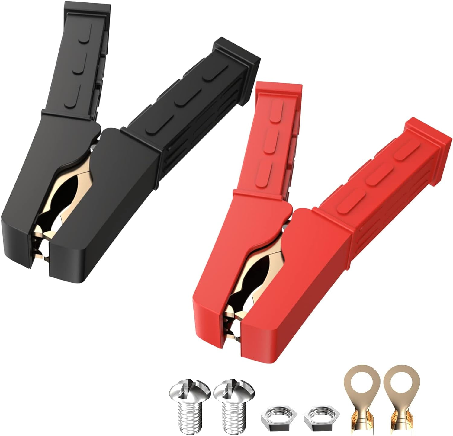 Heavy Duty Crocodile Clamps Pure Copper 500A Car Battery Charger - 2PCS ...