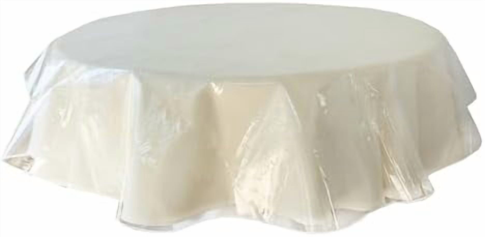 Heavy Duty Crystal Clear Plastic 100% Waterproof Tablecloth Protector ...