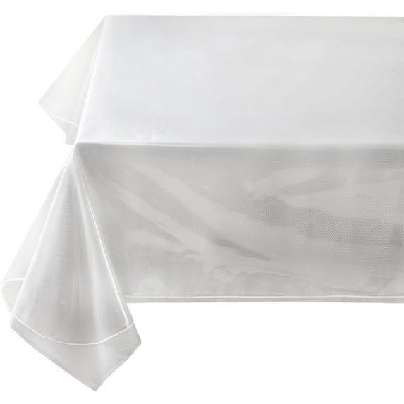 Heavy Duty Crystal Clear Plastic 100% Waterproof Tablecloth Protector ...
