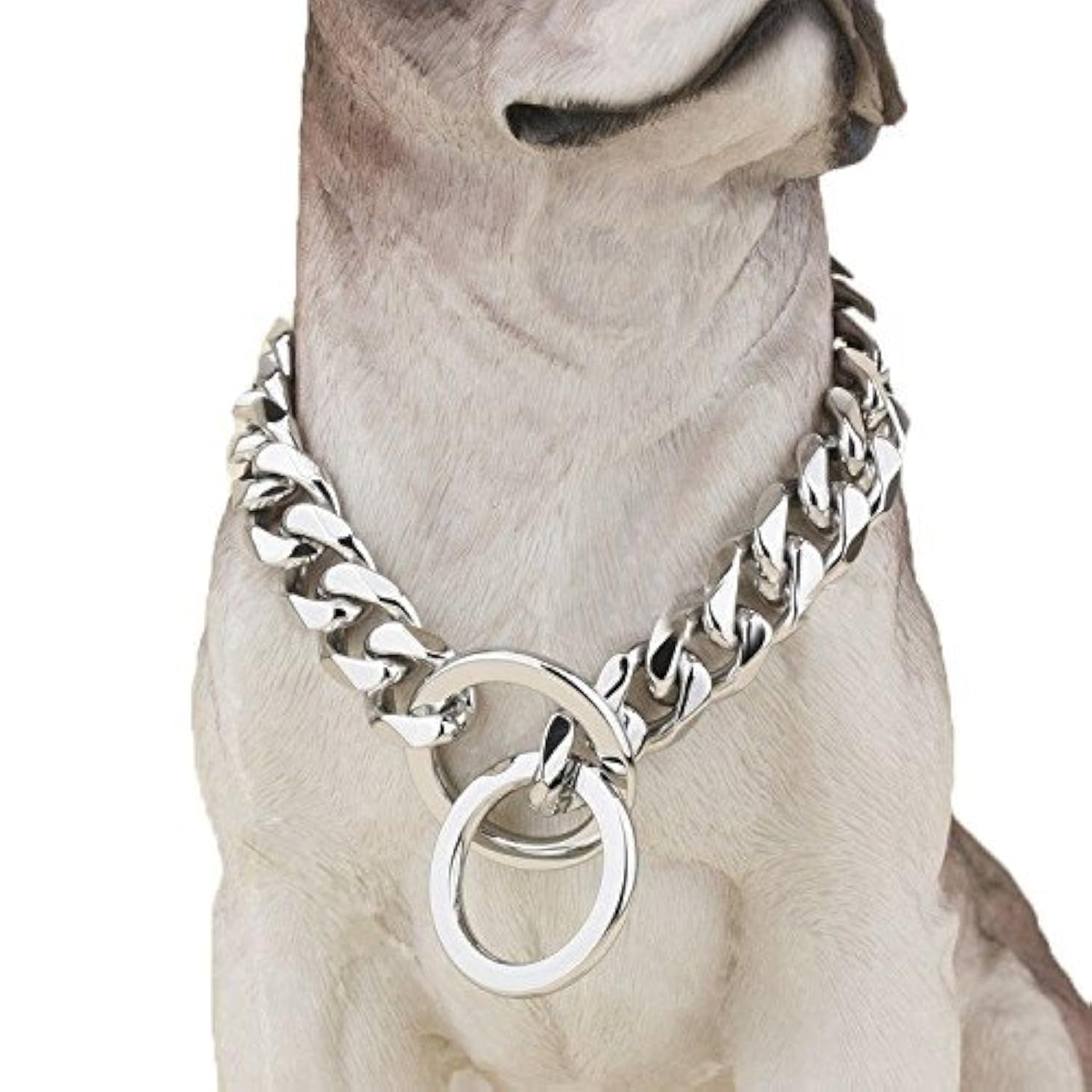 Heavy Duty Cuban Chain Dog Collar for Large Dogs - 20mm XL Extra Wide ...