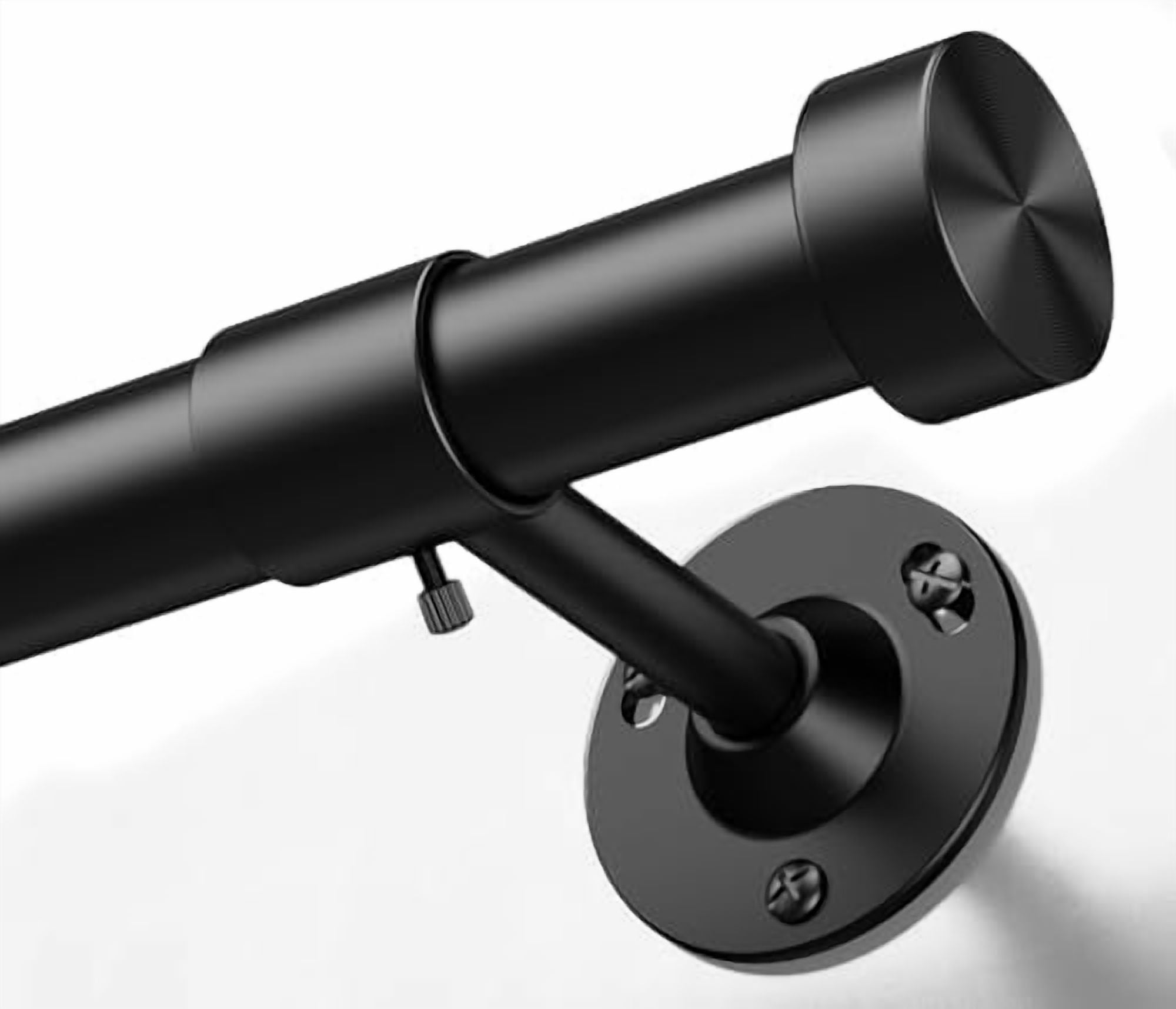 Heavy Duty Curtain Rod 32-150 Inch, 1 Inch Adjustable Black Curtain ...