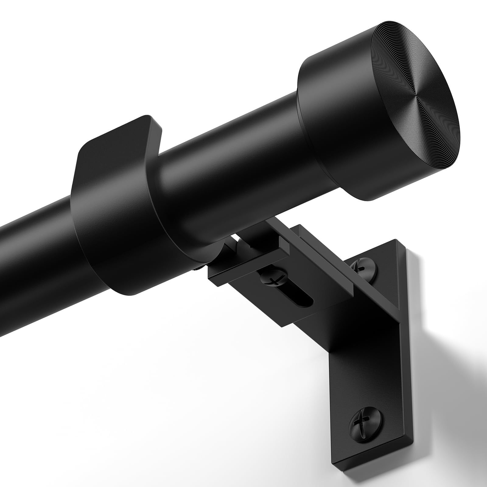 Heavy Duty Curtain Rod 34 To 60 Inch Black 1 Adjustable Rods For ...