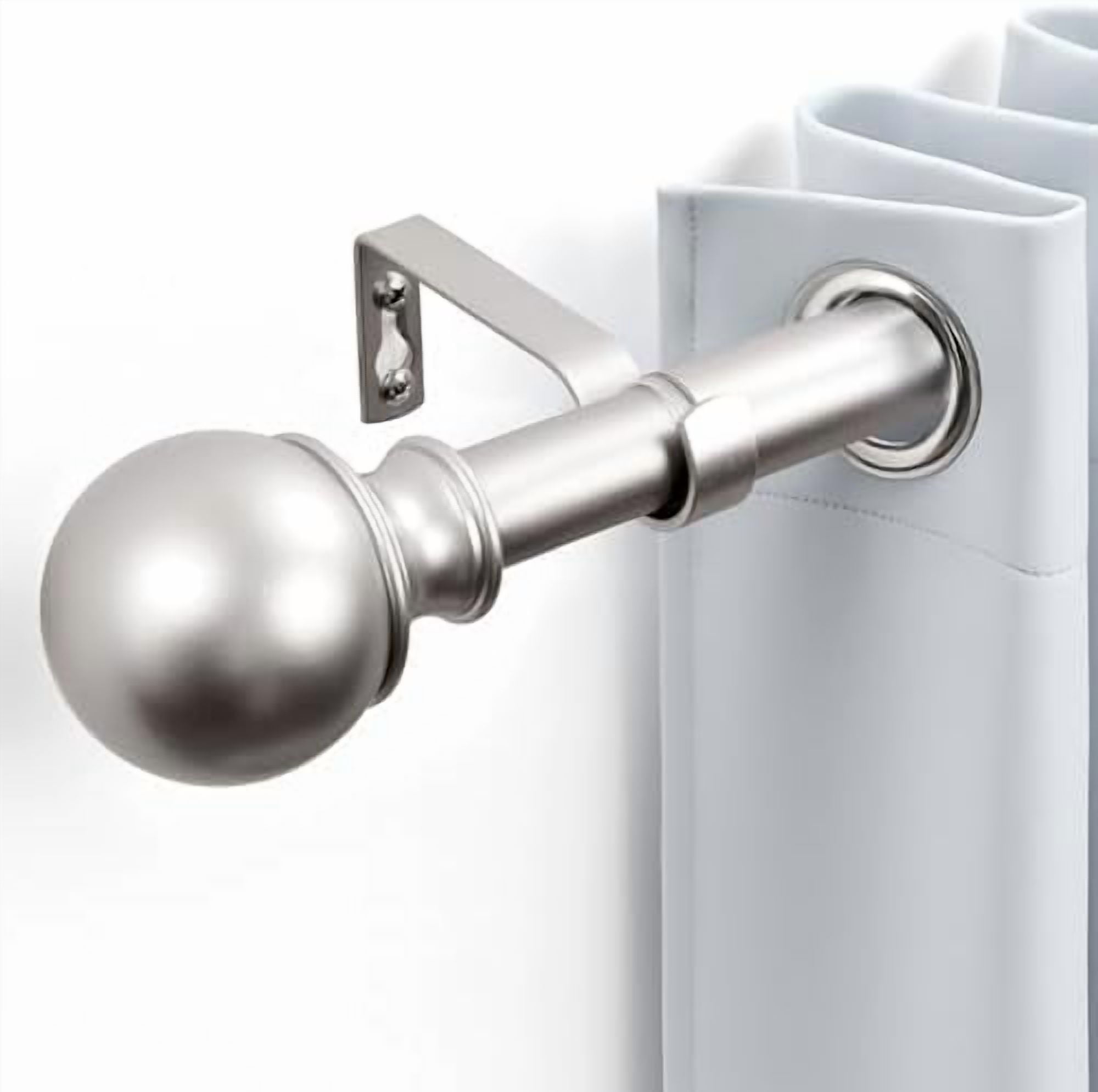 Heavy-Duty Curtain Rod, Adjustable 30-48 Inch Window Rods, 1 Inch Metal ...