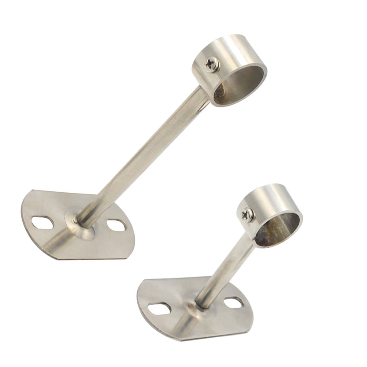 2pcs Heavy Duty Ceiling-Mount Rod Curtain Rod Brackets Shower Curtain ...