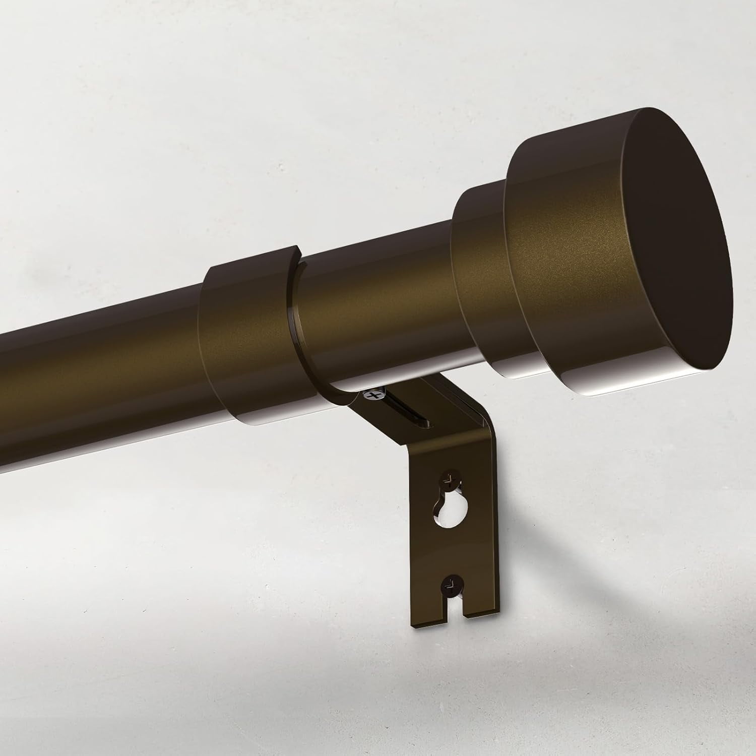 Heavy Duty Curtain Rods for Windows 48 to 84 Inch, 1 Inch Bronze Window ...