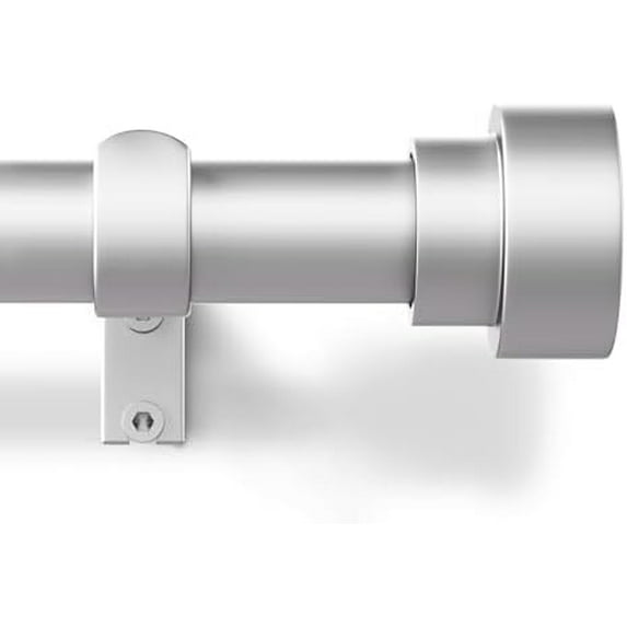 Heavy Duty Curtain Rods for Windows 48 to 84 Inch, Silver Curtain Rods ...