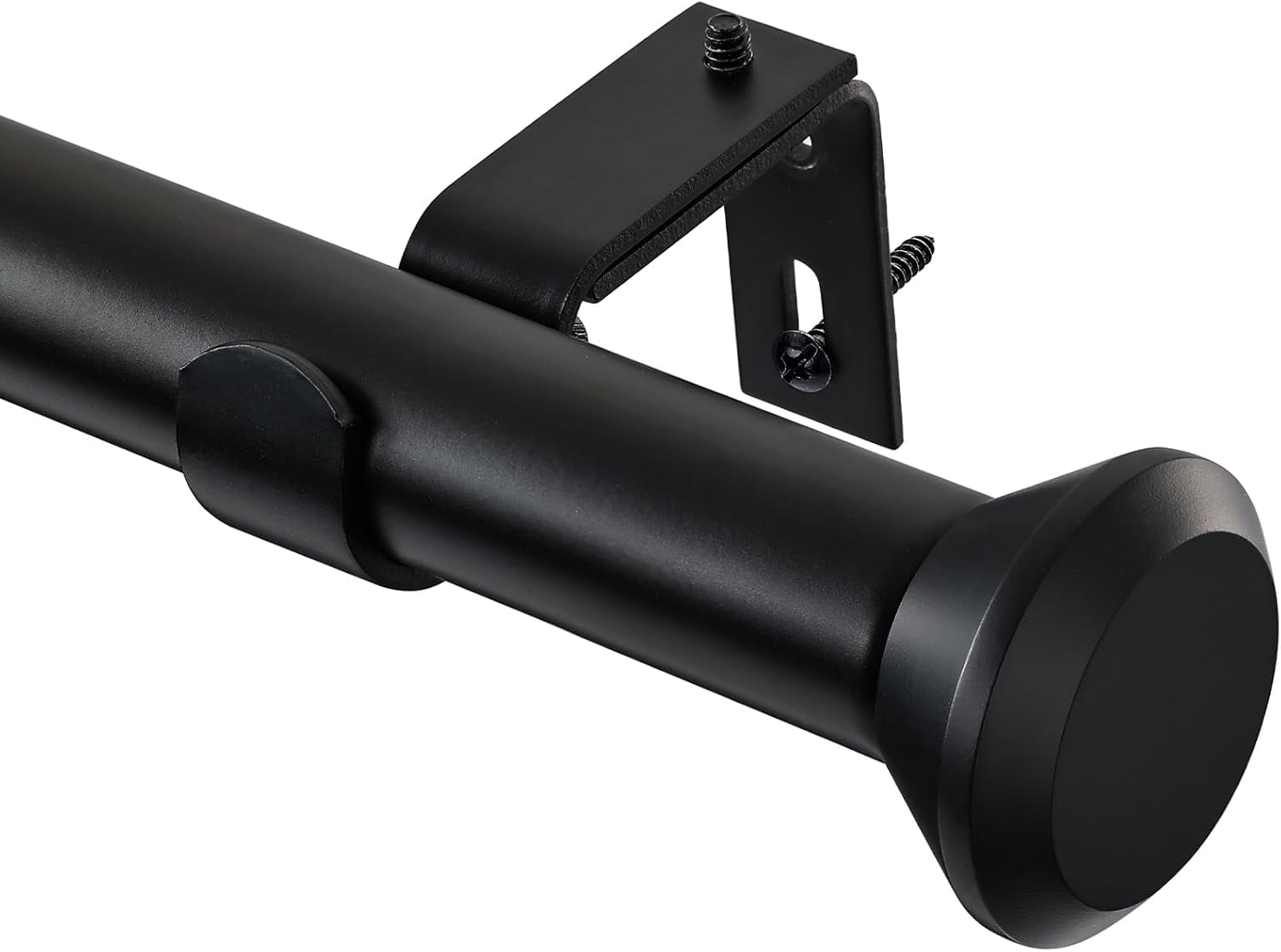 Heavy Duty Curtain Rods for Windows 72 to 144 Inches, Black Adjustable ...