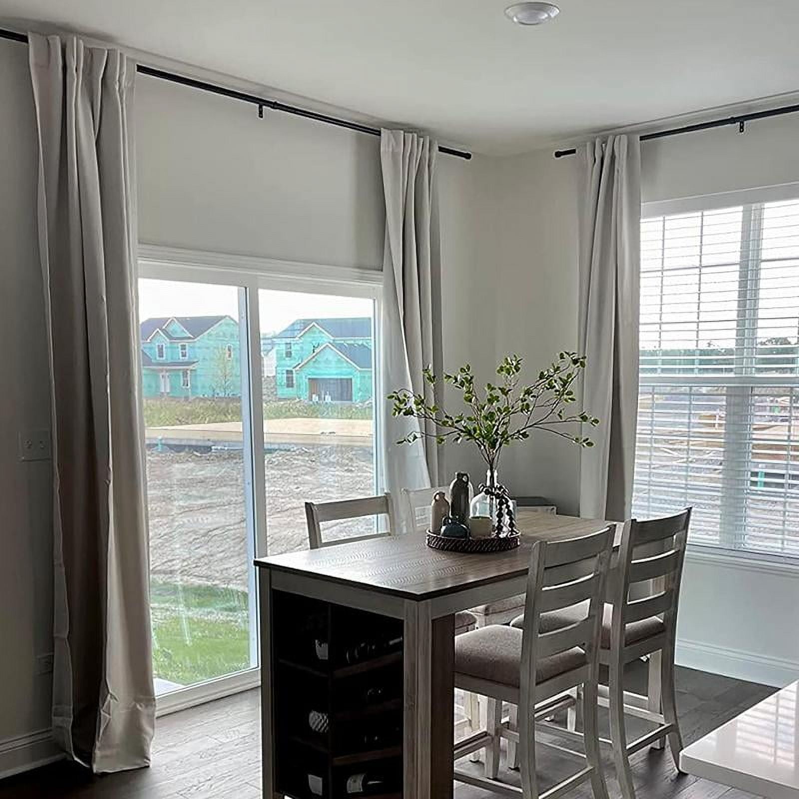 Heavy Duty Curtain Rods for Windows, Drapery Rods with Adjustable ...