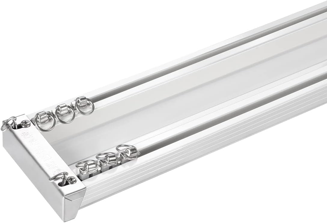 Heavy-Duty Curtain with Conjoined Double Track Rails for Ceiling ...