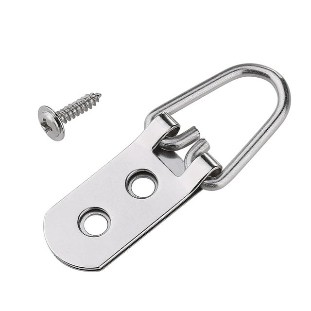 Heavy Duty D-Ring Picture Hangers 2 Hole with Screws for Hanging Clock ...