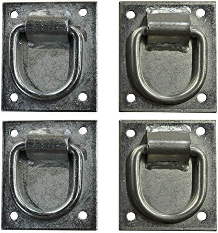 Heavy Duty D Ring with Hitching Ring - Set of Tie Down Anchors for ...