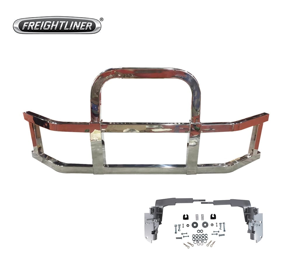Heavy-Duty Deer Grille Guard with Brackets Compatible with Freightliner ...