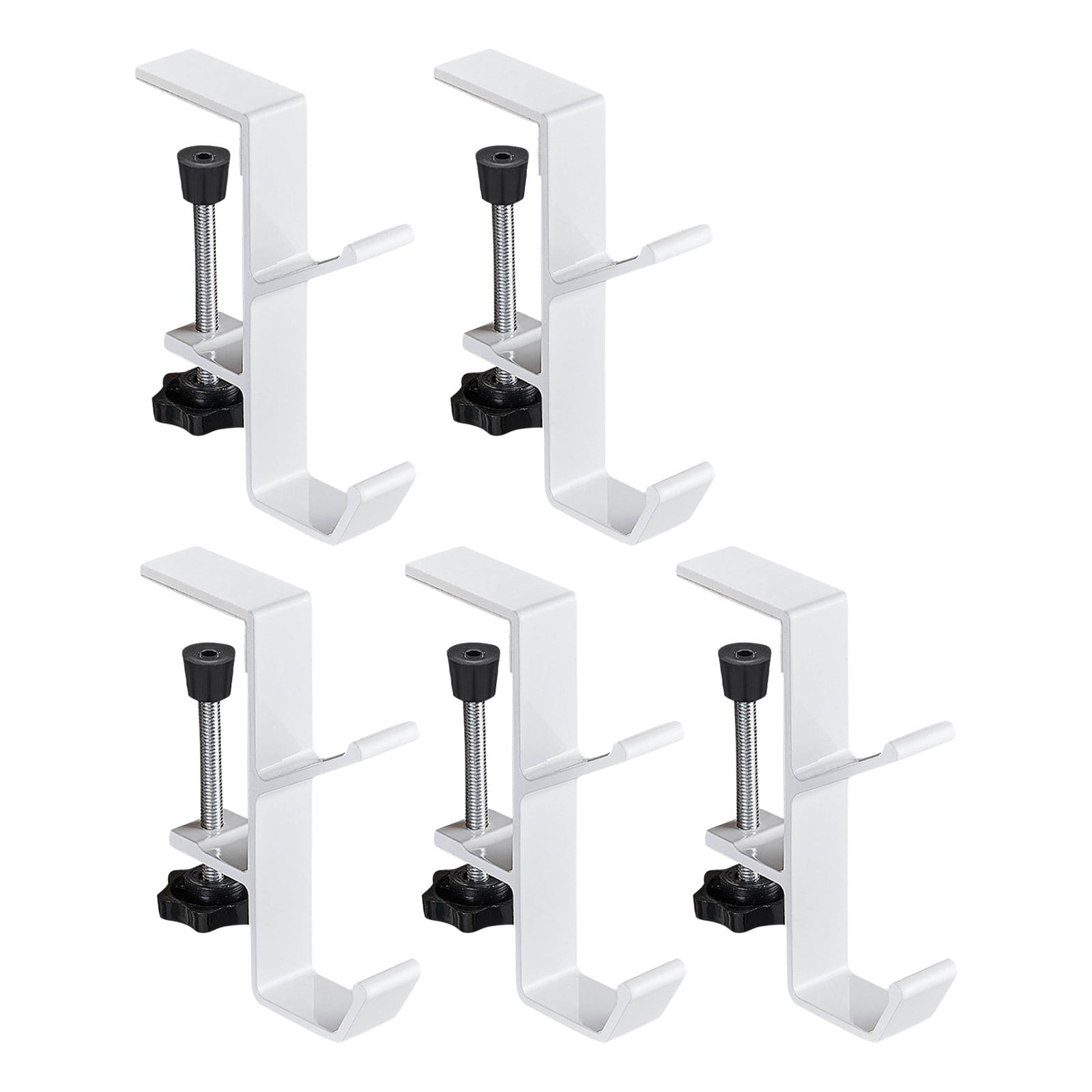 Heavy-Duty Desk Clamp Hooks, 5-Pack Adjustable Metal C-Clamps for ...
