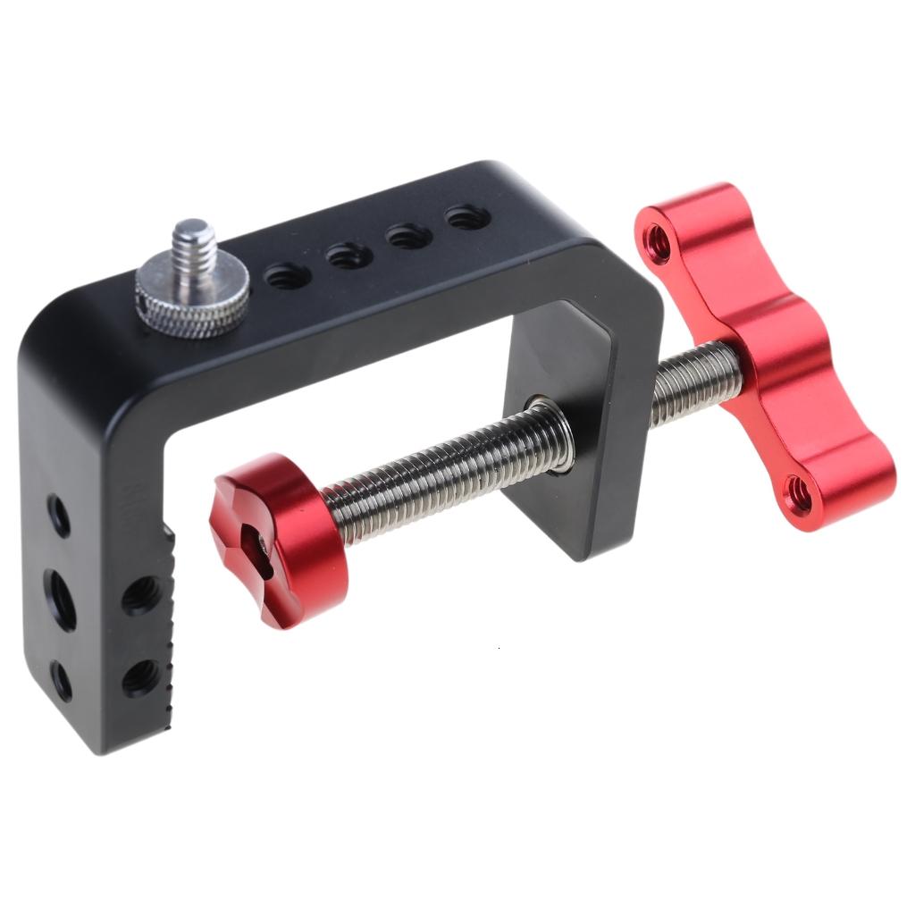 Heavy Duty Desktop C Clamp Adjustable Desk Fixed Holder Clip 1/4 3/8 ...