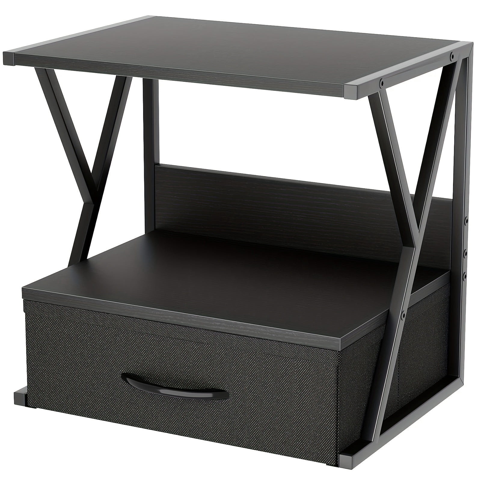 Heavy-Duty Desktop Printer Stand with Storage Drawer - Space-Saving ...