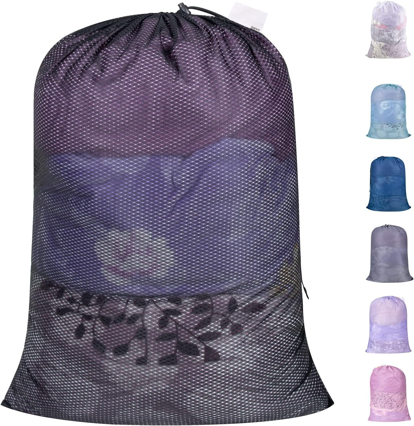 Heavy Duty Diamond Large Mesh Laundry Bag with ID Tag and Locking ...